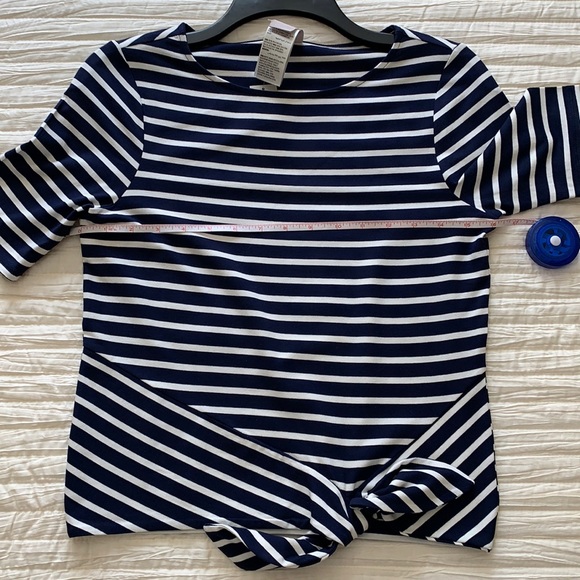 Chico's | Tops | Nwt Chico Navy And White Striped Stretch Top No Flaws ...